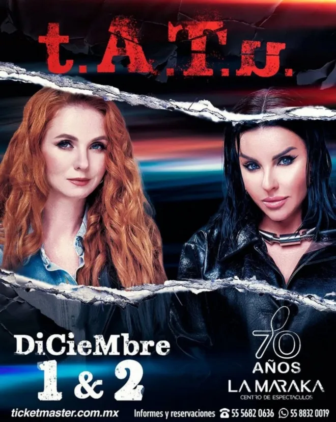 t.A.T.u. en La Maraka de la CDMX: Horario, boletos y cómo llegar al ...